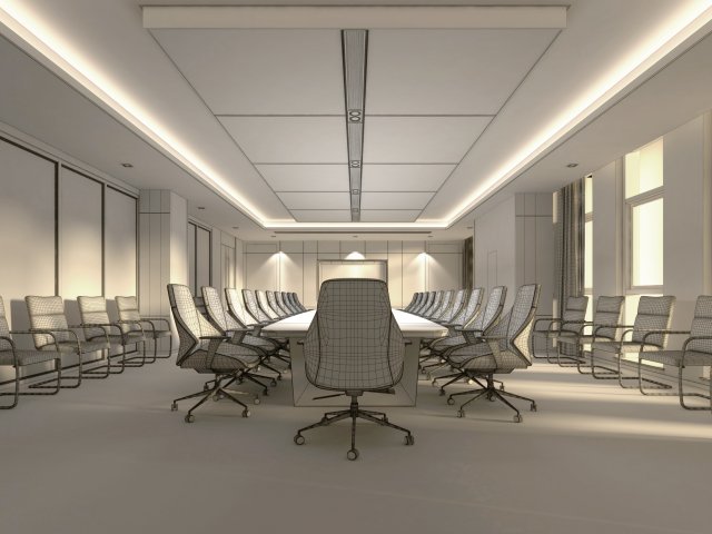 Conference Room 3D Model in Office 3DExport