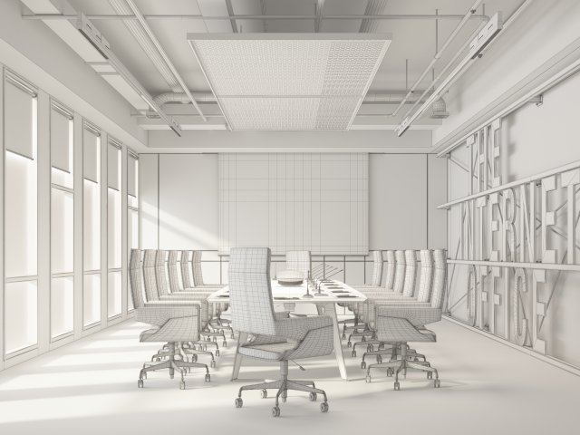 Conference Room 3D Model in Office 3DExport