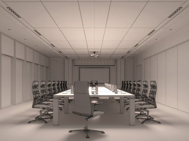 Conference Room 3D Model in Office 3DExport
