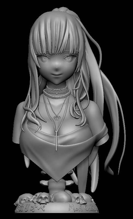 Calliope Mori Life-Sized bust Statue for Printing 3D Druckmodelle in Frau 3DExport