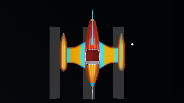 Stylized Retro style Jet 3D Model in Jet 3DExport