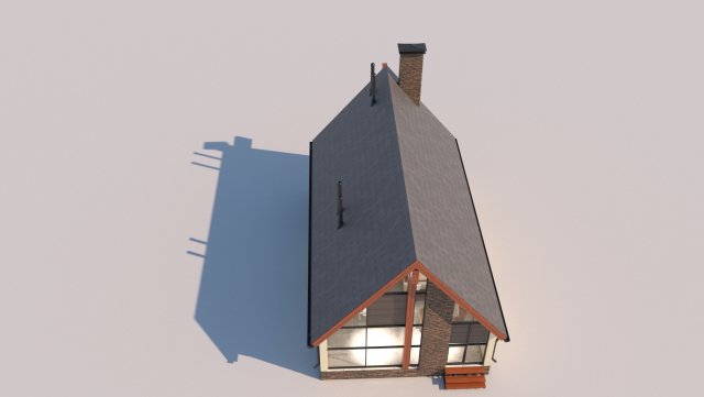 Barn Style Cottage with interior 3D Model in Buildings 3DExport