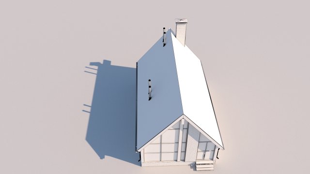 Barn Style Cottage with interior 3D Model in Buildings 3DExport