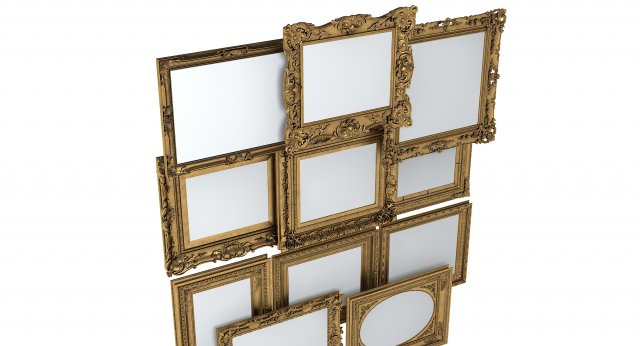 Grand Picture Frame Set 3D Model in Decoration 3DExport