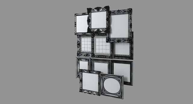 Grand Picture Frame Set 3D Model in Decoration 3DExport