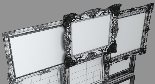 Grand Picture Frame Set 3D Model in Decoration 3DExport