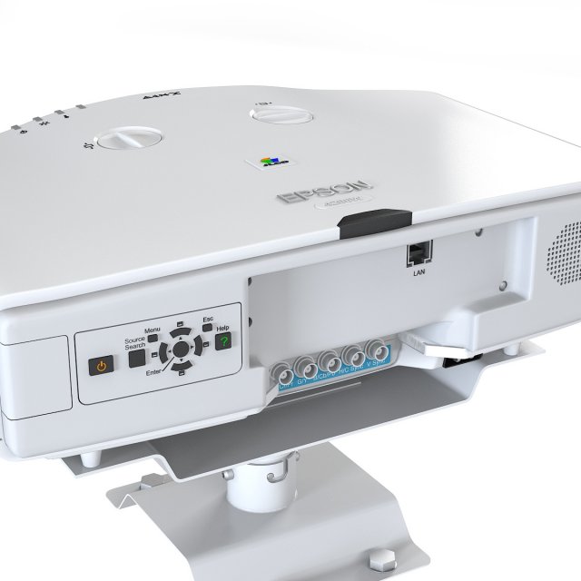 Epson Projector With Ceiling Mount Model 3D in Video 3DExport