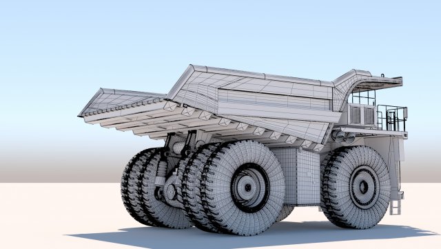 Mining Truck 3D Model in Machines 3DExport