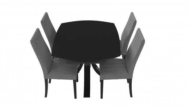 Loft Dining Table Set 3D Model in Table 3DExport