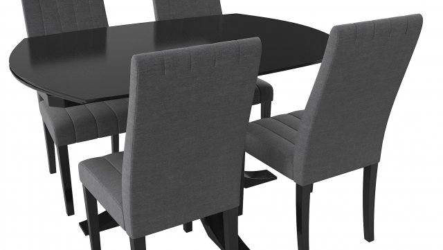 Loft Dining Table Set 3D Model in Table 3DExport