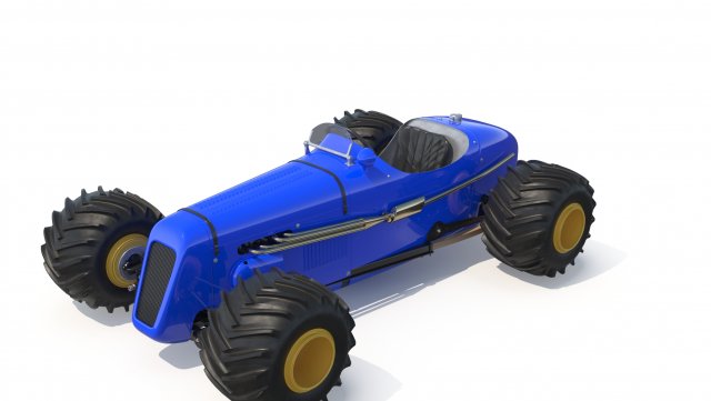 Blue Buggy 3D Model in Concept 3DExport