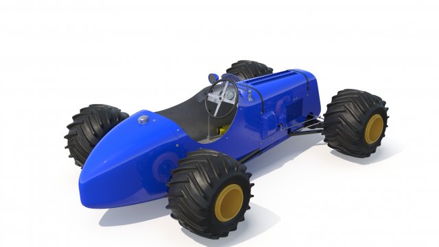 Blue Buggy 3D Model in Concept 3DExport