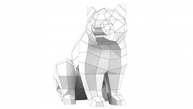 Low poly Bear Sculpture and high poly stl for 3d print 3D Model in Toys ...