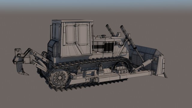 Chtz buldozer 3D Model in Heavy Equipment 3DExport