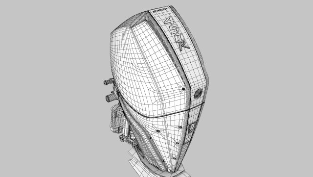 Mercury Racing 450R Boat Engine 3D Model in Parts 3DExport