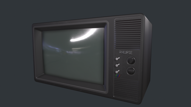 Television retro 3D Model in TV 3DExport