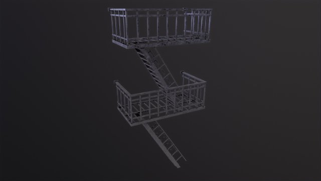 Fire Escape 3D Model in Other 3DExport