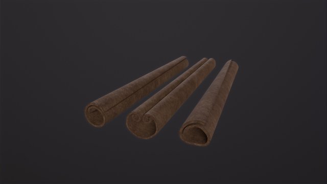 Cinnamon Sticks 3D Model in Other 3DExport