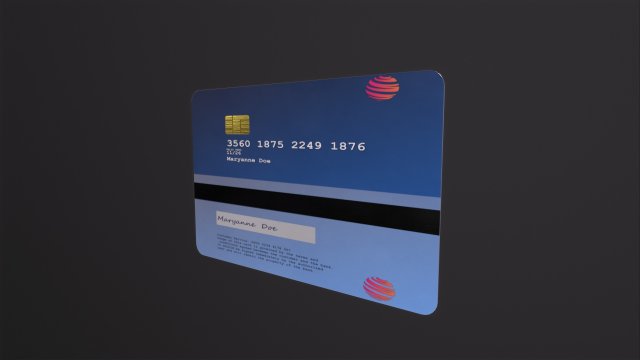 Credit card 3D Model in Other 3DExport