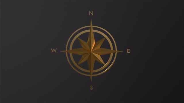 Compass rose 3D Model in Other 3DExport