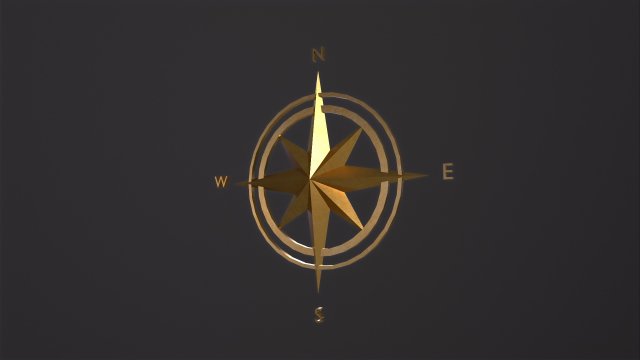Compass rose 3D Model in Other 3DExport