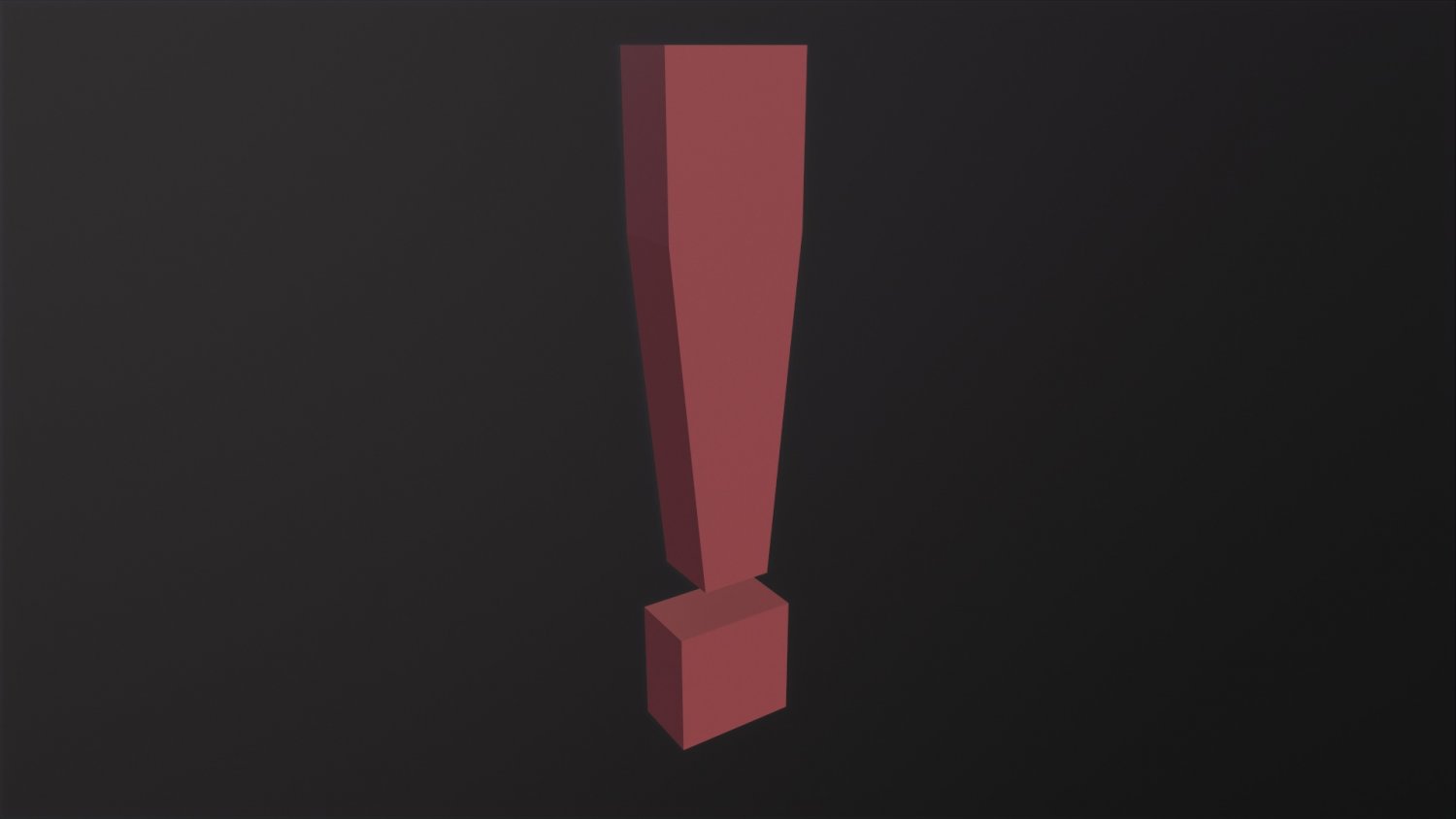 Exclamation Mark 3d