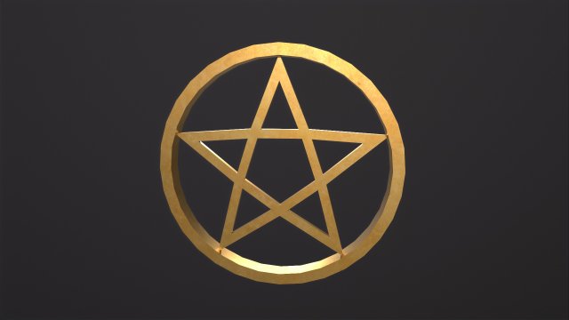Pentagram Symbol 3D Model in Other 3DExport