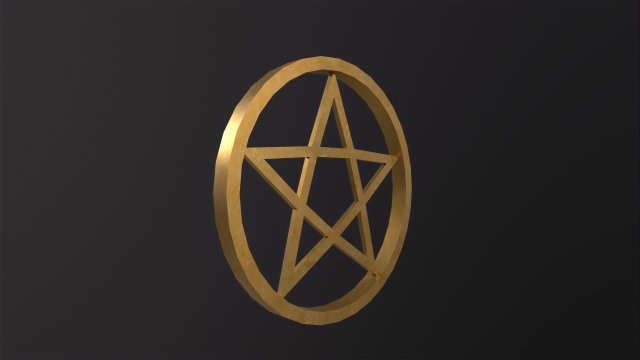 Pentagram Symbol 3D Model in Other 3DExport