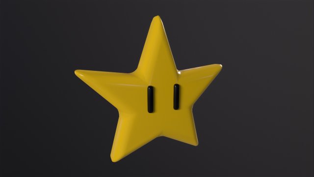 Mario Star 3D in 3DExport