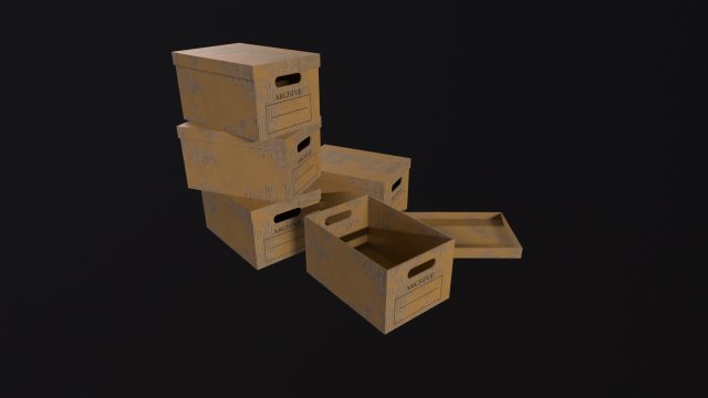 Archive box 3D Model in Other 3DExport