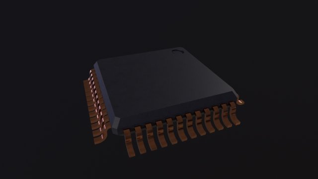 Microchip 3D Model in Other 3DExport