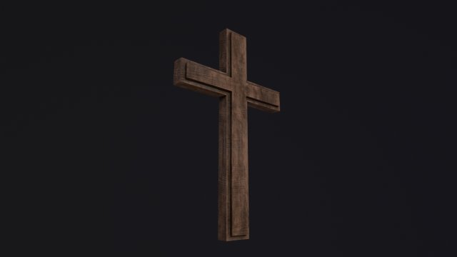 Wooden Cross 3D Model in Other 3DExport