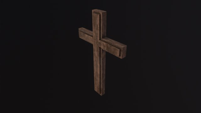 Wooden Cross 3D Model in Other 3DExport