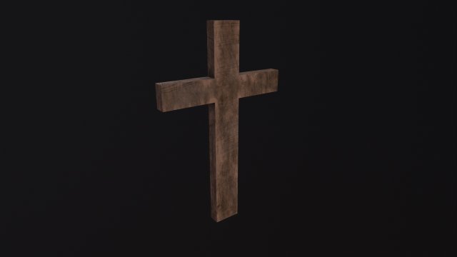 Wooden Cross 3D Model in Other 3DExport