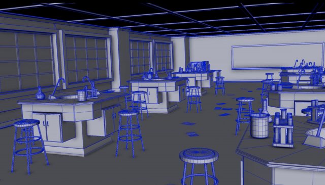 Classroom - Chemistry Science Lab 3D Model in Office 3DExport