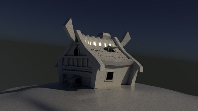 3D Hut 3D Model in Cityscapes 3DExport