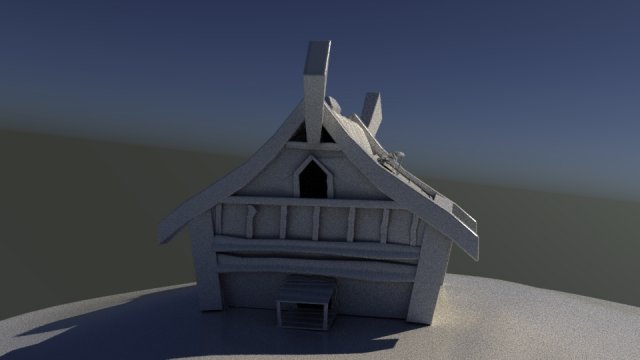 3D Hut 3D Model in Cityscapes 3DExport