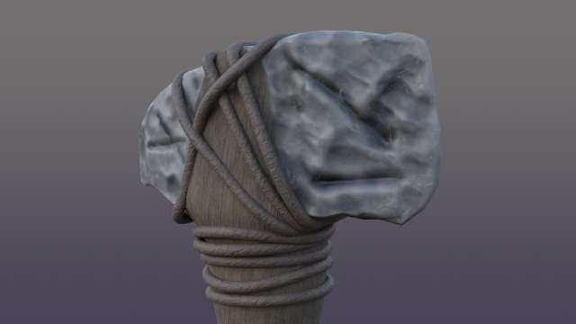 Stone axe 3D Model in Melee 3DExport