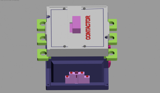 Contactor 3D Model in Parts 3DExport