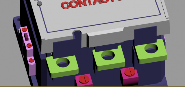 Contactor 3D Model in Parts 3DExport