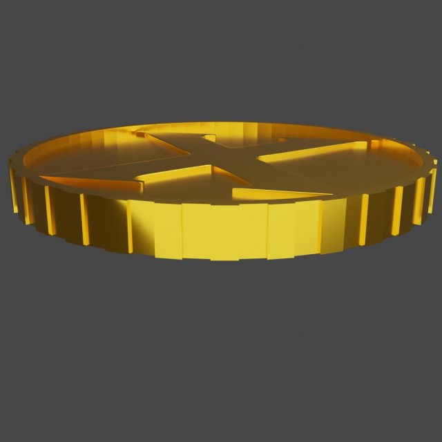 Gold coin 3D Model in Other 3DExport
