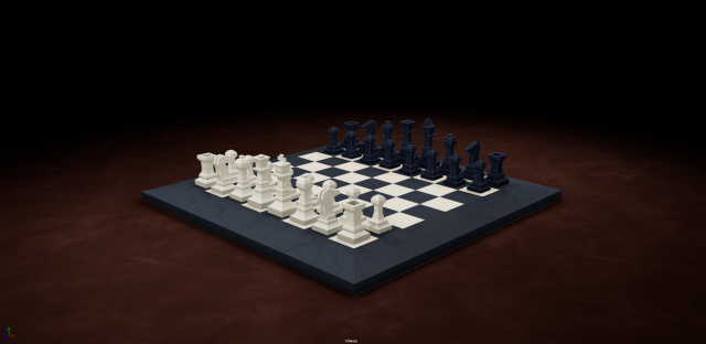 Chess Board Complete six types of different textures Low-poly 3D Model ...