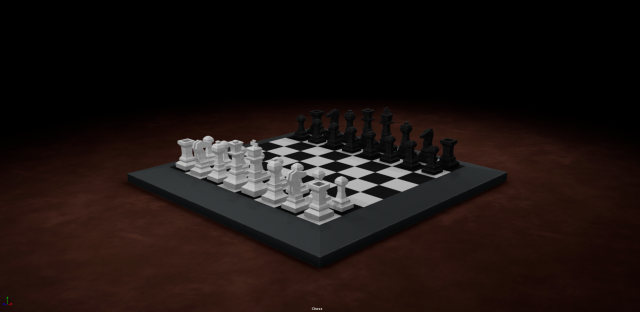 Chess Board Complete six types of different textures Low-poly 3D Model ...