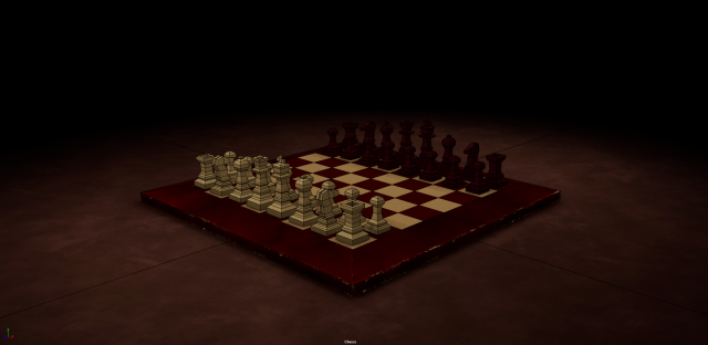 Chess Board Complete six types of different textures Low-poly 3D Model ...