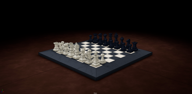 Chess Board Complete six types of different textures Low-poly 3D Model ...