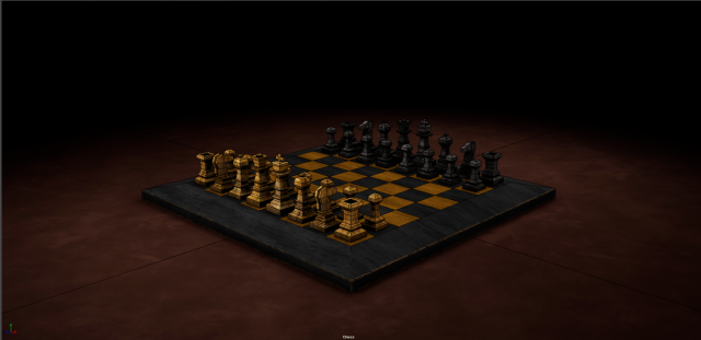Chess Board Complete six types of different textures Low-poly 3D Model ...