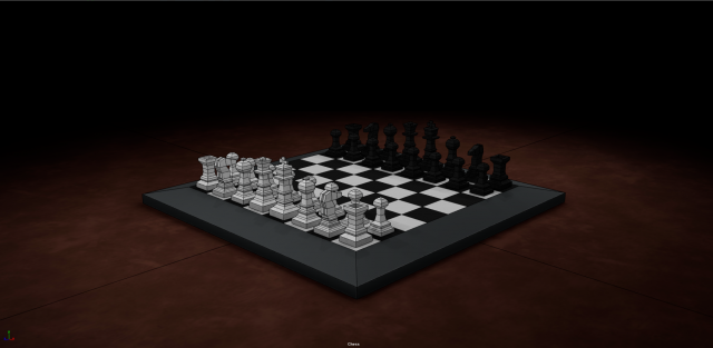 Chess Board Complete six types of different textures Low-poly 3D Model ...