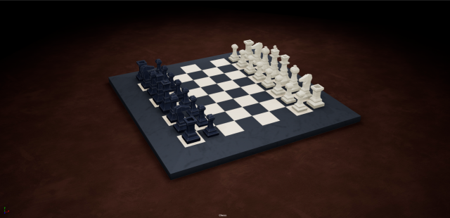Chess Board Complete six types of different textures Low-poly 3D Model ...