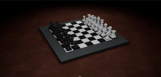 Chess Board Complete six types of different textures Low-poly 3D Model ...