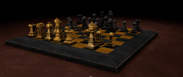 Chess Board Complete six types of different textures Low-poly 3D Model ...